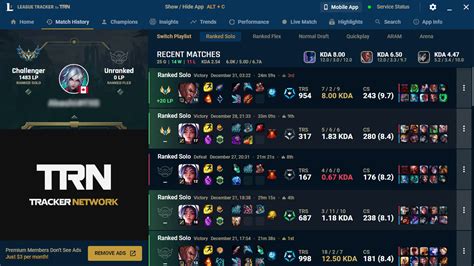 League Tracker App League Of Legends Tracker