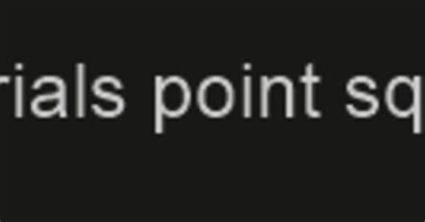 Tutorials Point Sql Pdf Imgur