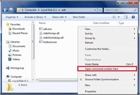 Open Adbfastboot Command Window In Platformtools