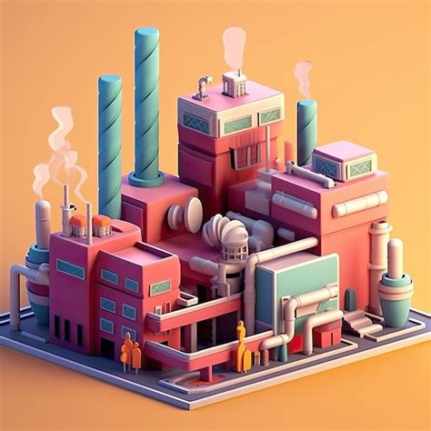 Premium Ai Image Factory D Cartoon Illustration Generative Ai