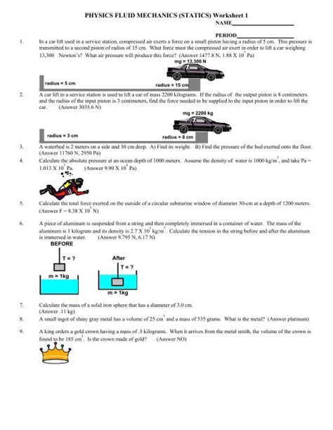 Physics Worksheets With Answers Physics The Study Of Matter And Energy