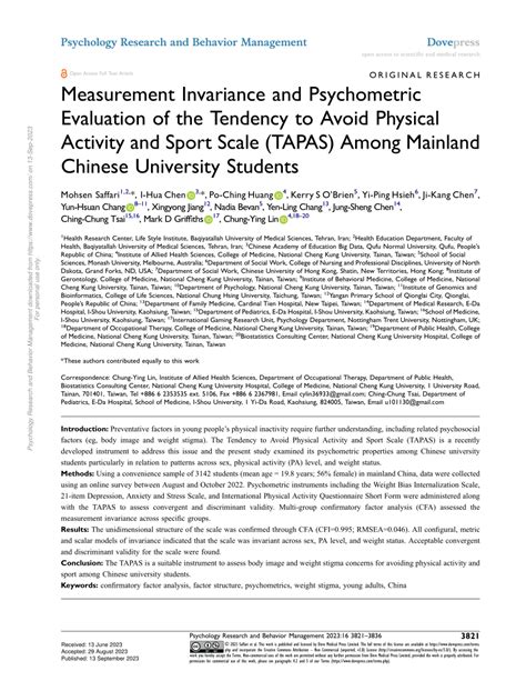 Pdf Measurement Invariance And Psychometric Evaluation Of The