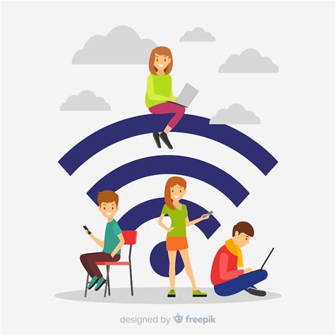 4 페이지 와이파이 암호 일러스트 이미지 Freepik에서 무료 다운로드