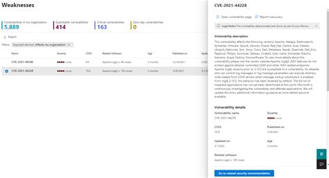learn how to mitigate the log4shell vulnerability in microsoft defender