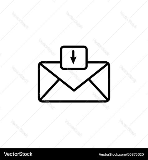 Inbox Icon Set Mail Box Email Download Arrow Vector Image