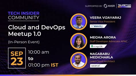 Talent500 On Linkedin Cloud And Devops Meetup 10 Sat Sep 23 2023