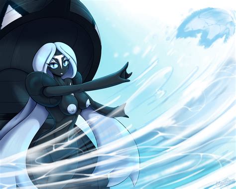 Rule 34 2022 3 Fingers Areola Barely Visible Genitalia Blue Background Blue Eyes Blue Hair