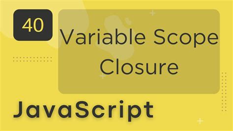 JavaScript Variable Scope Closure YouTube