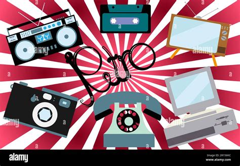 A Set Of Retro Electronics Technology Old Vintage Retro Hipster