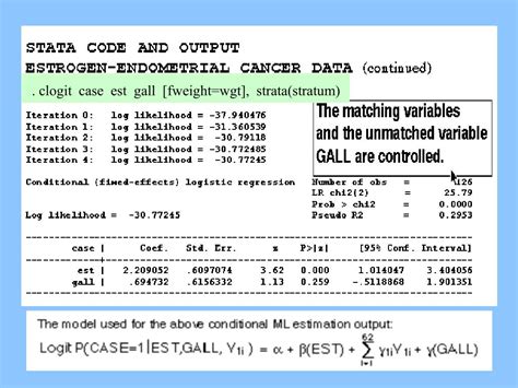 Ppt Logistic Regression Analysis Of Matched Case Control Data Part 2