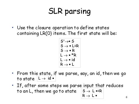 LR Parsing Techniques SLR Not In The Book