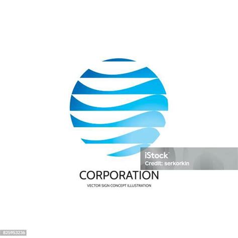 추상적인 벡터 아이콘 템플릿 개념 그림입니다 동그라미에서 줄무늬입니다 범위의 세계 기호 하이테크 아이콘입니다 푸른 물 기호입니다 비즈니스 한 휘장 디자인 요소입니다 0명에