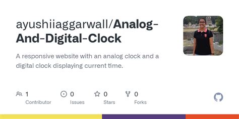 Github Ayushiiaggarwallanalog And Digital Clock A Responsive