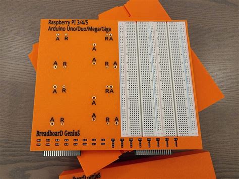 Raspberry Pi Arduino Unodue Mega Giga Dual Mount With Double Breadboard For The Breadboard