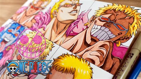 Drawing Donquixote Doflamingo In Different Styles One Piece Youtube
