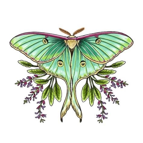 Luna Moth Drawing