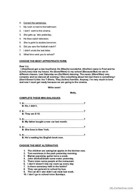 Tenses English Esl Worksheets Pdf And Doc