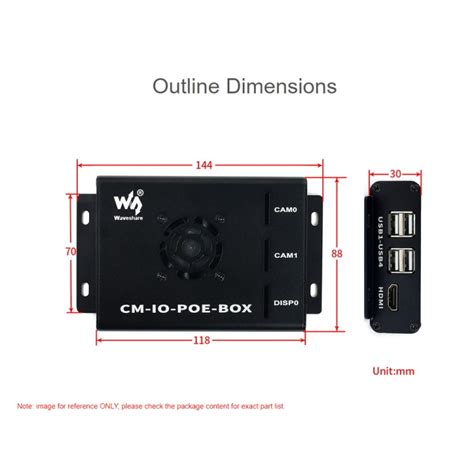 Waveshare มินิคอมพิวเตอร์สำหรับ Raspberry Pi Cm ปลั๊ก Us