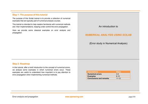 Numerical Analysis Using Scilab Error Analysis And Propagation Pdf