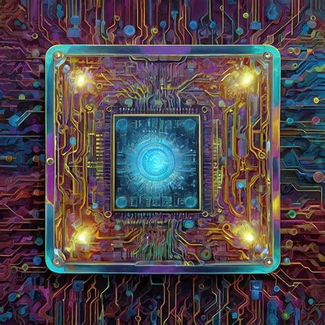 Closeup Of A Computer Motherboard With A Prominent Clock Component Premium Ai Generated Image