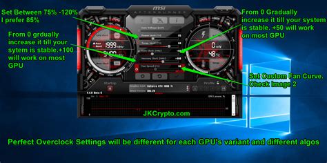 Mining Overclock Settings For Nvidia Cards Gtx 1060107010801080 Ti