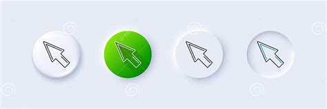 mouse cursor line icon pointer sign line icons vector stock