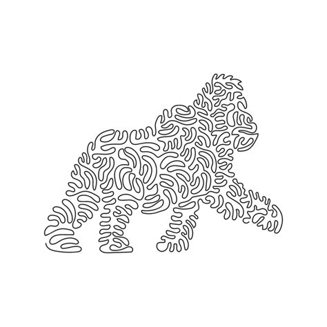 Premium Vector Continuous Curve One Line Drawing Of A Ferocious