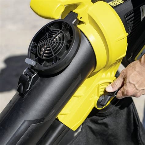 ინვერსიული ჰაერის საქშენი სასრუტი Karcher Blv 36 240 Battery Leaf Blower Vacuum Yellow Black