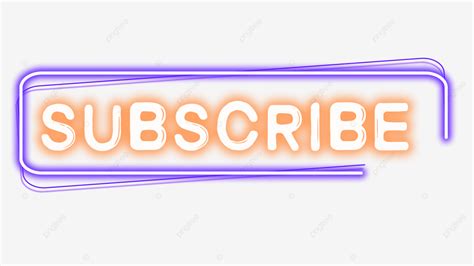 Subscribe To Horizontal Purple Neon Subscription Button Subscribe