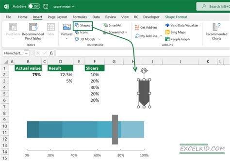 how to create score meter chart in excel excel bootcamp