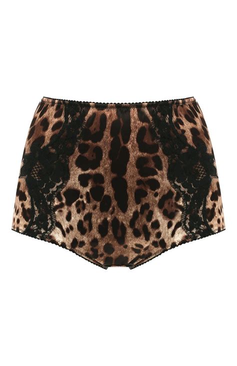 Женские леопардовые шелковые трусы DOLCE & GABBANA купить в интернет ...