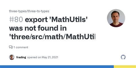 Export Mathutils Was Not Found In Threesrcmathmathutils · Issue