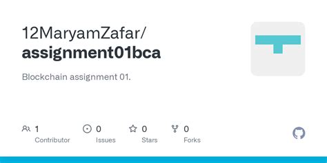 Github 12maryamzafarassignment01bca Blockchain Assignment 01