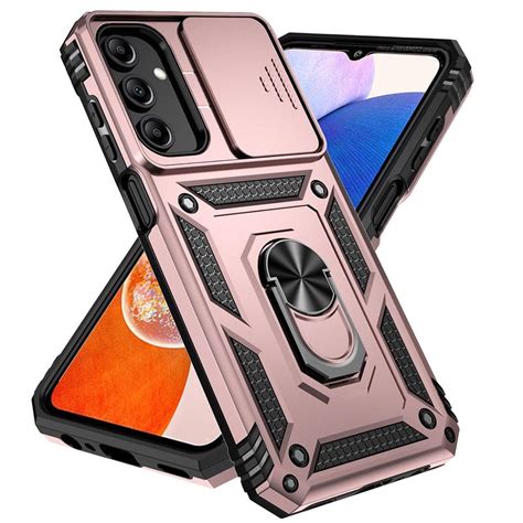 Solennerer Slide Camera Lens Military Grade Armor Case For Samsung