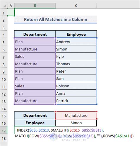 VLOOKUP And Return All Matches In Excel Ways ExcelDemy
