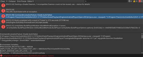 How Do I Fix The CommandInvokationFailure Gradle Build Failed Questions Answers Unity