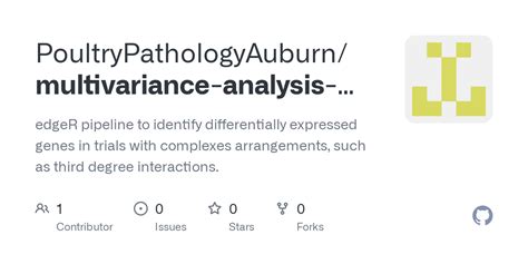 Github Poultrypathologyauburn Multivariance Analysis Gene Expression