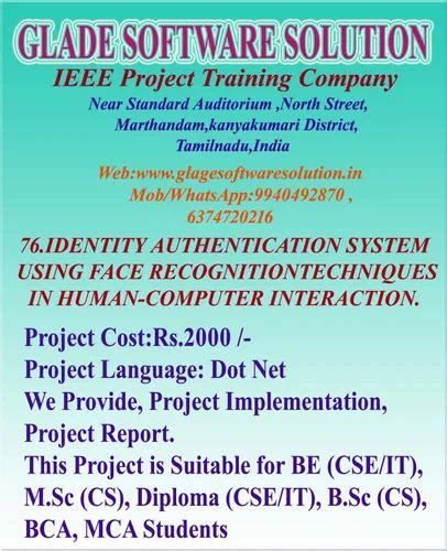 Identity Authentication System Using Face Recognition Techniques In