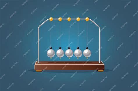Premium Photo Newtons Cradle For Physics Demonstrations Vector Illustration In Flat Style