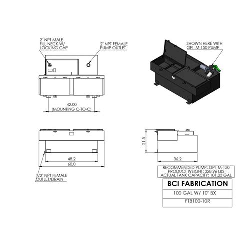 Bci Fabrication 10 Toolbox On 100 Gal Tank Reversed Tank Model Ftb1