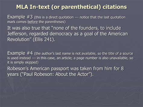 PPT MLA In Text Or Parenthetical Citations PowerPoint Presentation ID
