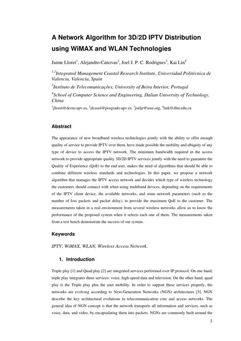 Pdf Lptv Distribution Network Access System Using Wimax And Wlan