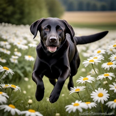 Black Labs Daisy Field Jump Stable Diffusion Online Black Labs Daisy Field Jump Stable Diffusion Online