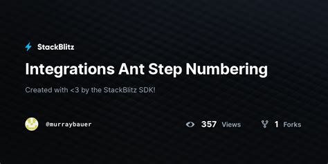 Integrations Ant Step Numbering Stackblitz