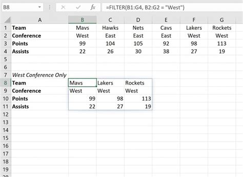 How To Filter Data Horizontally In Excel With Example