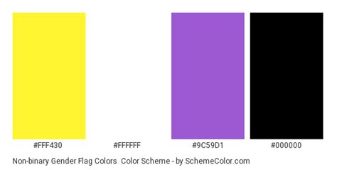 Color Scheme Palette Image Flag Colors Gender Flags Pride Flag Colors
