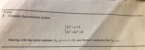 solved consider the nonlinear system starting with the