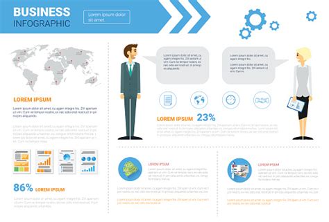 프레 젠 테이 션 회의 세미나 개념에 대 한 복사 공간 비즈니스 Infographics 세트 개념에 대한 스톡 벡터 아트 및 기타 이미지 Istock
