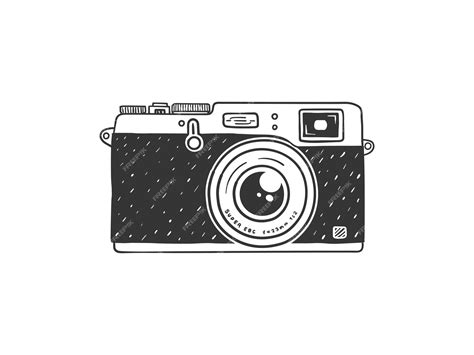 Premium Vector Analog Camera Retro Handdrawn Camera Illustration In Sketch Style Vector Image