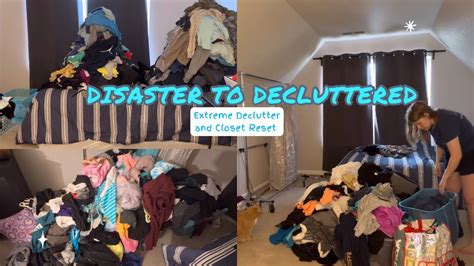 Disaster To Decluttered Extreme Declutter Minimalist ~ Closet Reset Youtube